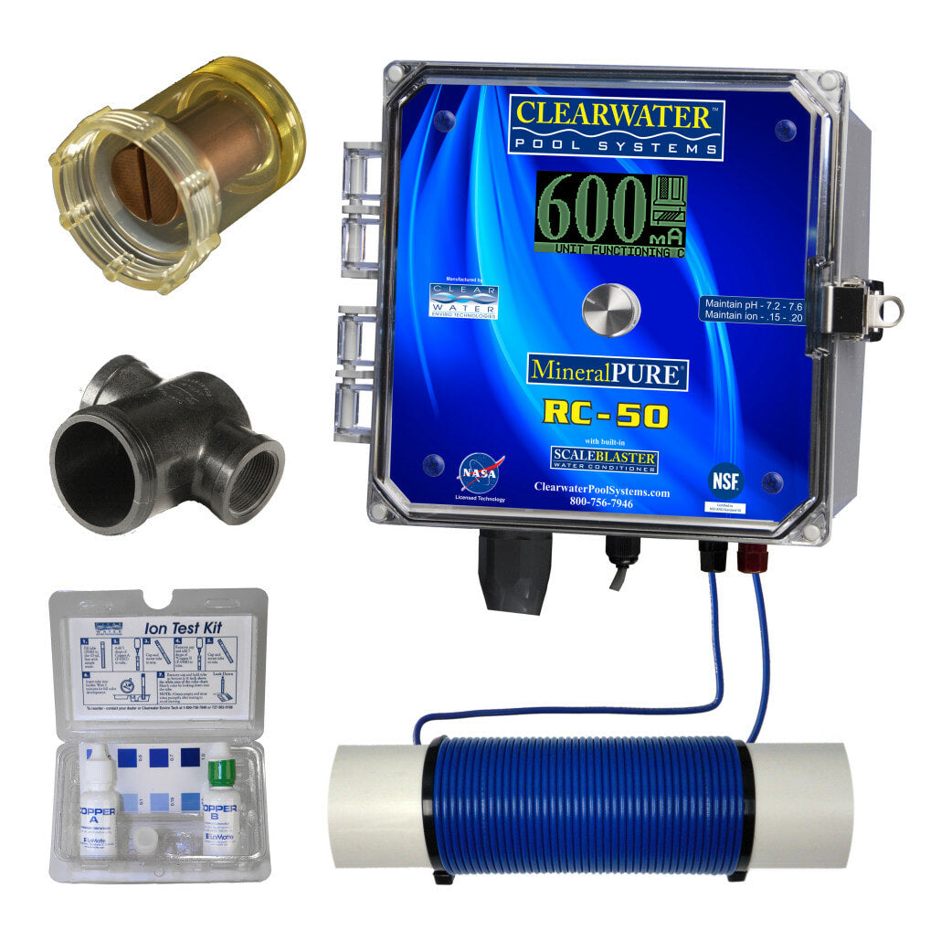 Clearwater Residential Pool Mineral Ionization System - RC-50 Platinum